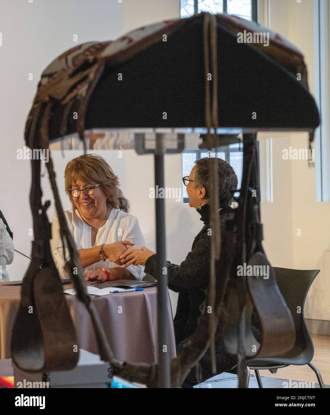Pauline Poundmaker (left), Brown Bear Woman of Poundmaker Cree Nation ...