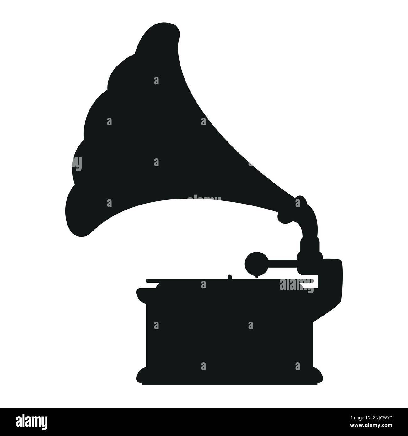 phonograph silhouette - LP vinyl gramophone recorder, black and white ... phonograph silhouette - LP vinyl gramophone recorder, black and white ...
