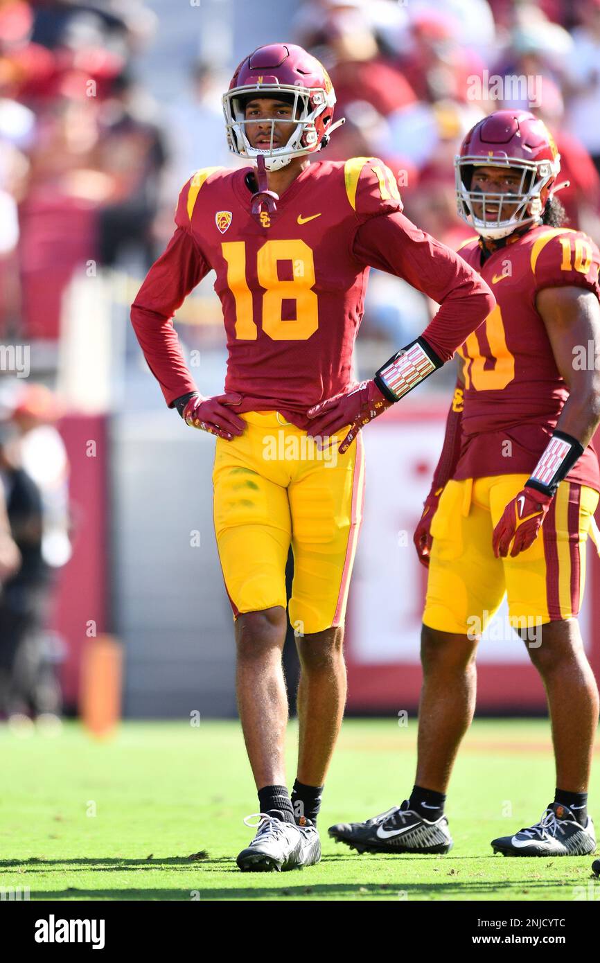 LOS ANGELES, CA - SEPTEMBER 03: USC Trojans linebacker Eric Gentry (18 ...