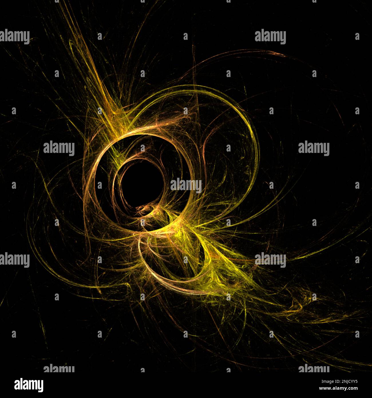 yellow abstract linear pattern on black background, wallpaper, design ...