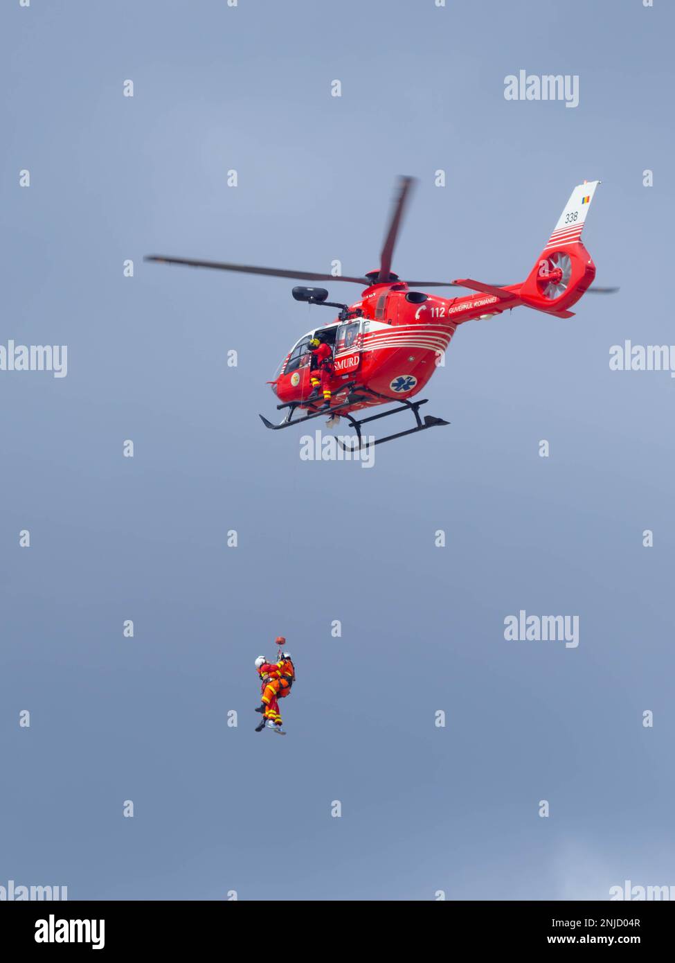 Romania Airshow rescue demonstration Stock Photo - Alamy