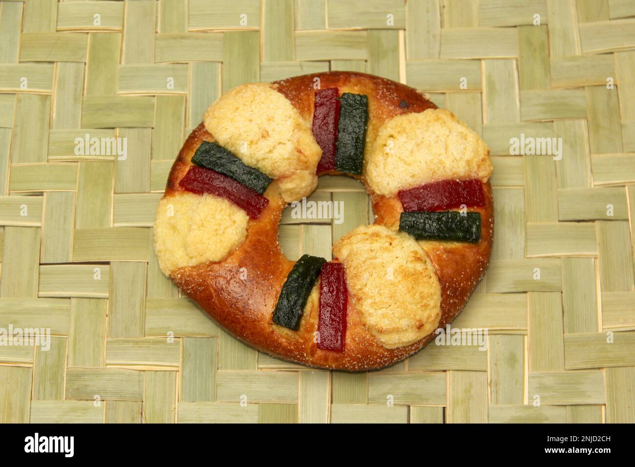 The roscon, rosca de Reyes or king cake is a sweet dough bun decorated ...