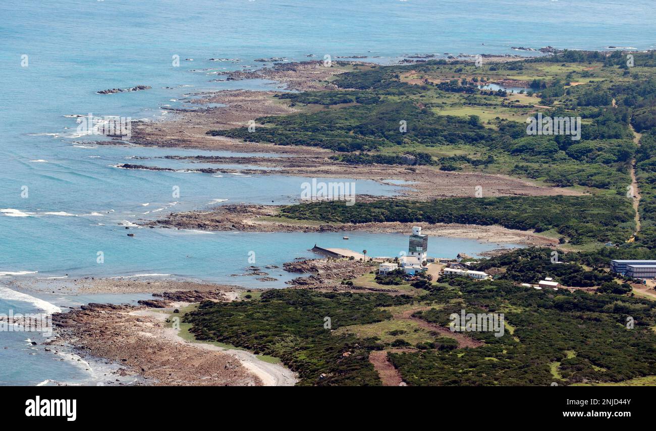 An aerial photo shows Mageshima island in Nishinoomote, Kagoshima ...