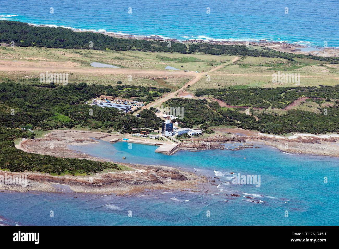 An aerial photo shows Mageshima island in Nishinoomote, Kagoshima ...