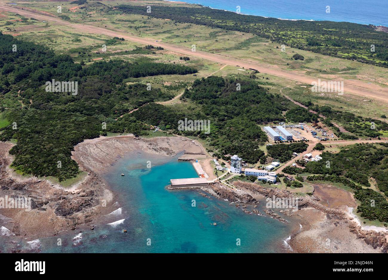 An aerial photo shows Mageshima island in Nishinoomote, Kagoshima ...