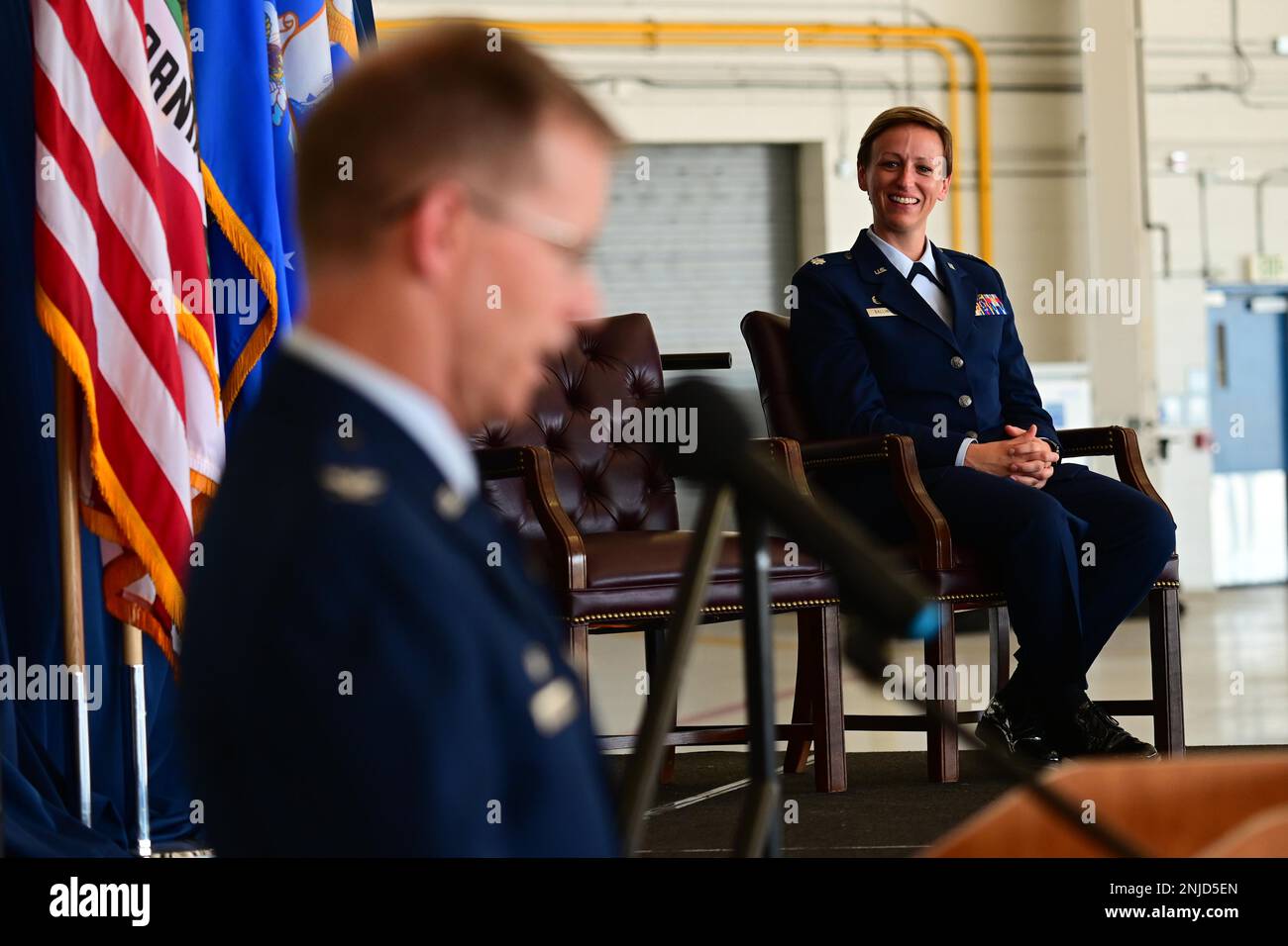 U.S. Air Force Col. Sigurd Lokensgard, left, former commander of the ...