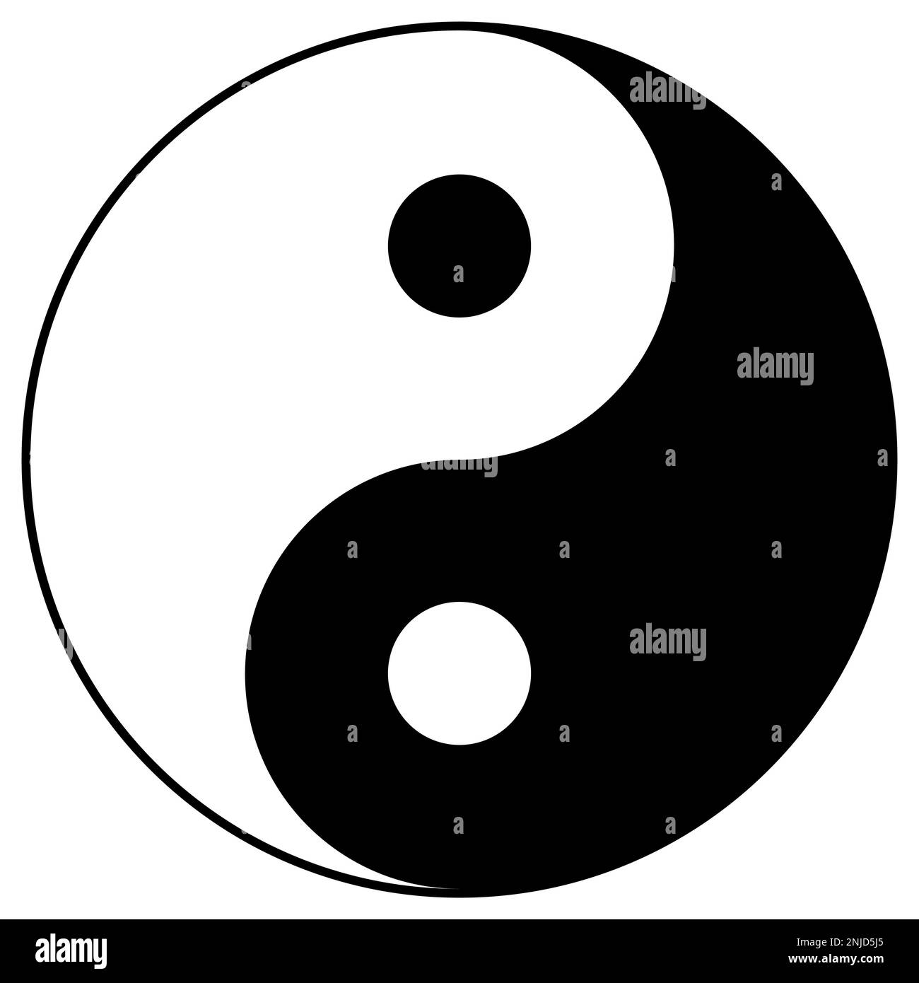 Yin Yang - the yin and yang symbol, black and white vector illustration ... Yin Yang - the yin and yang symbol, black and white vector illustration ...