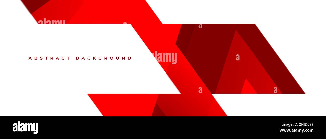 White and red wide abstract background with geometric shapes. Red and ...