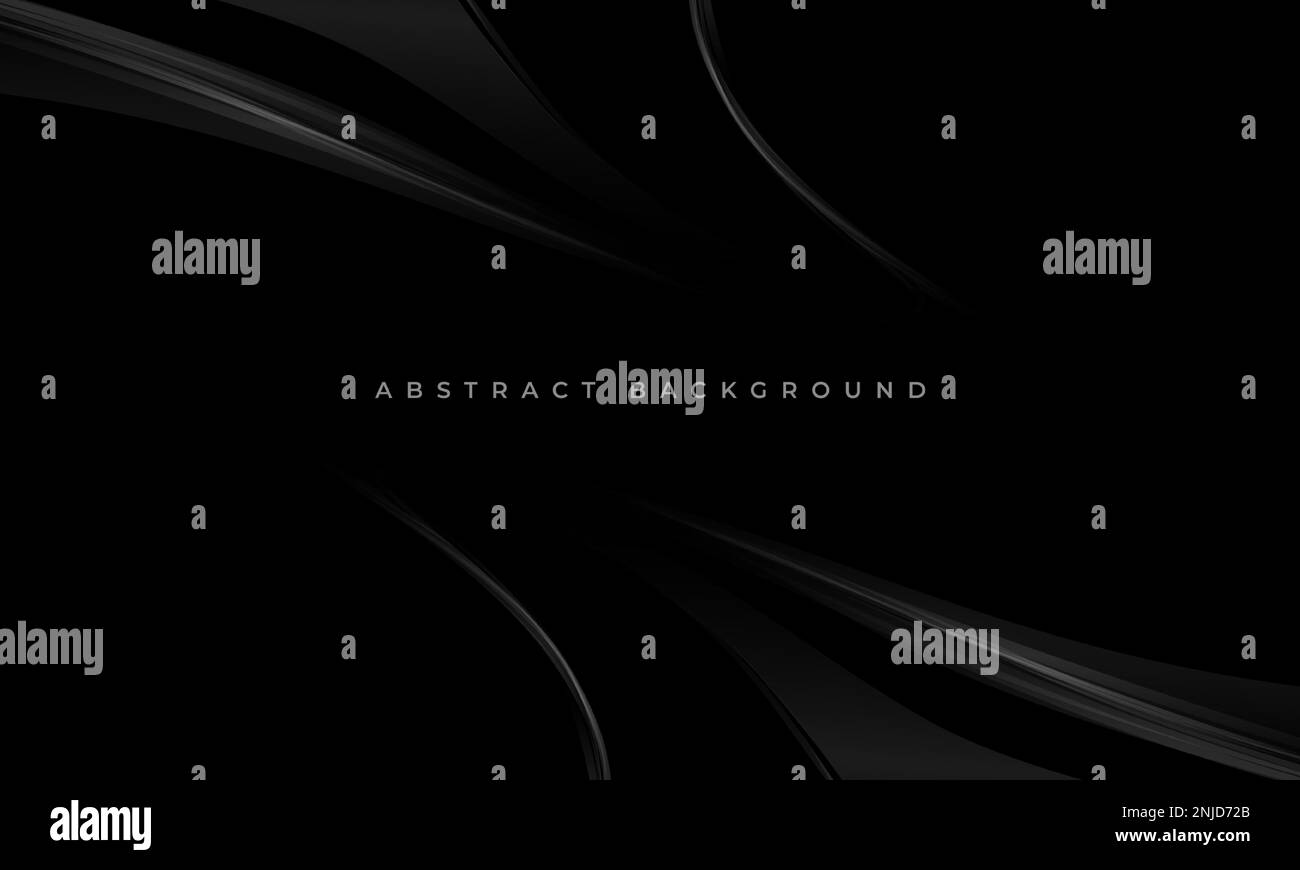 Black abstract background with grey lines. Vector illustration Stock ...