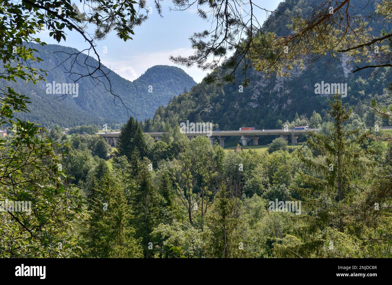 Kanaltal, Autobahn, Malborghetto, Brücke, Autobahnbrücke, Verkehrsader ...