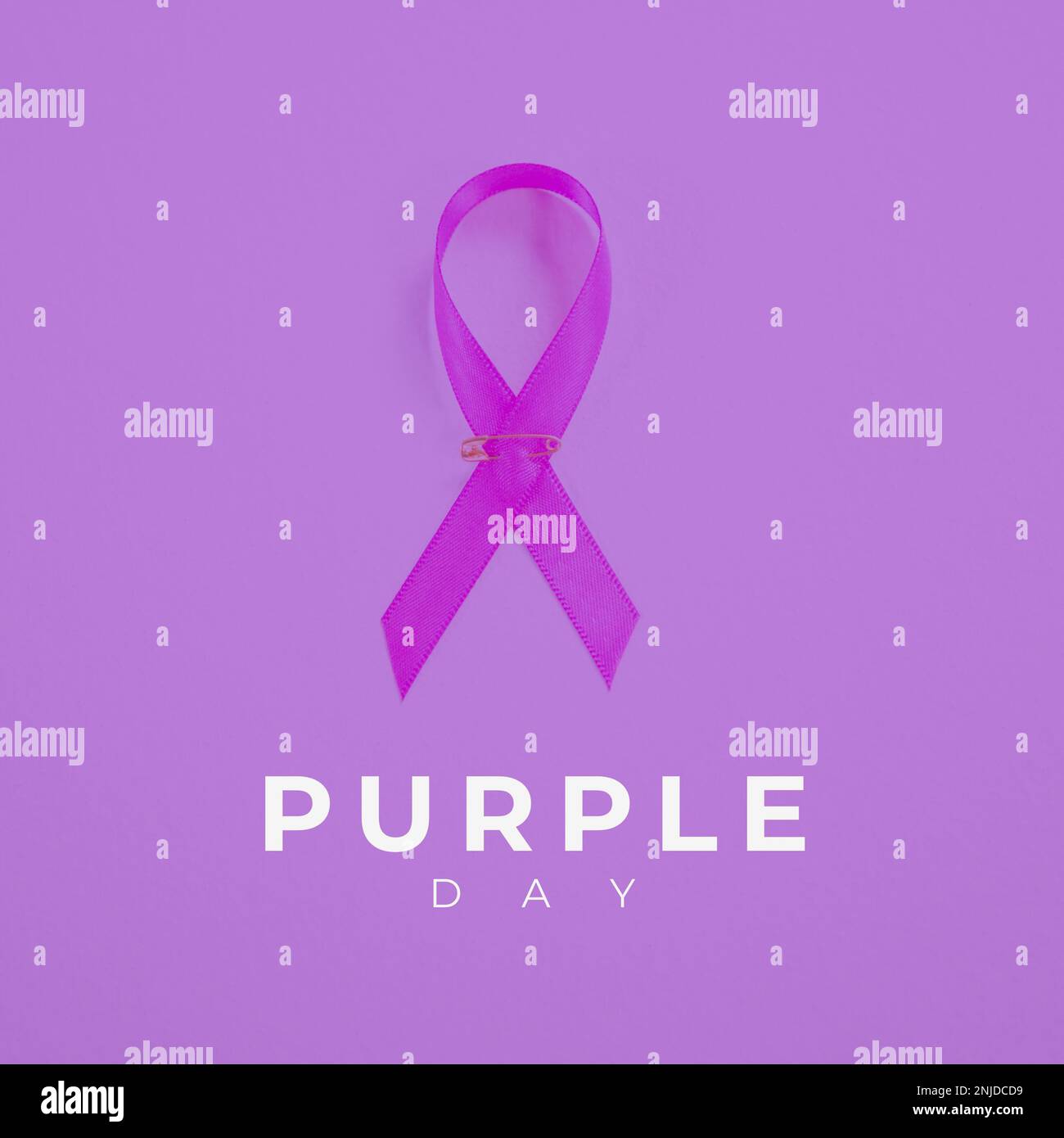 Illustration of purple day text isolated against purple background ...