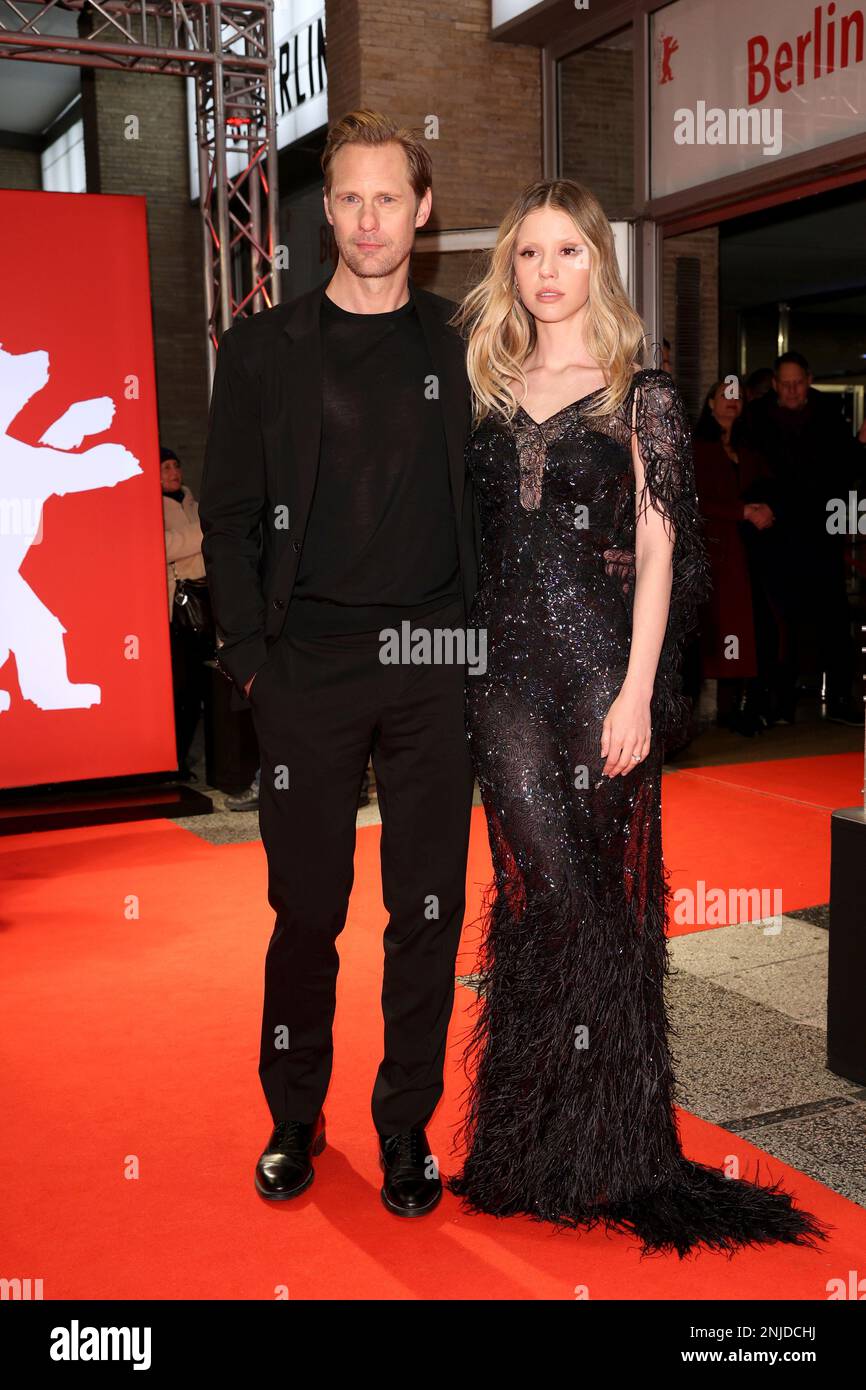 Actors Alexander Skarsgard and Mia Goth arrive on the red carpet for ...