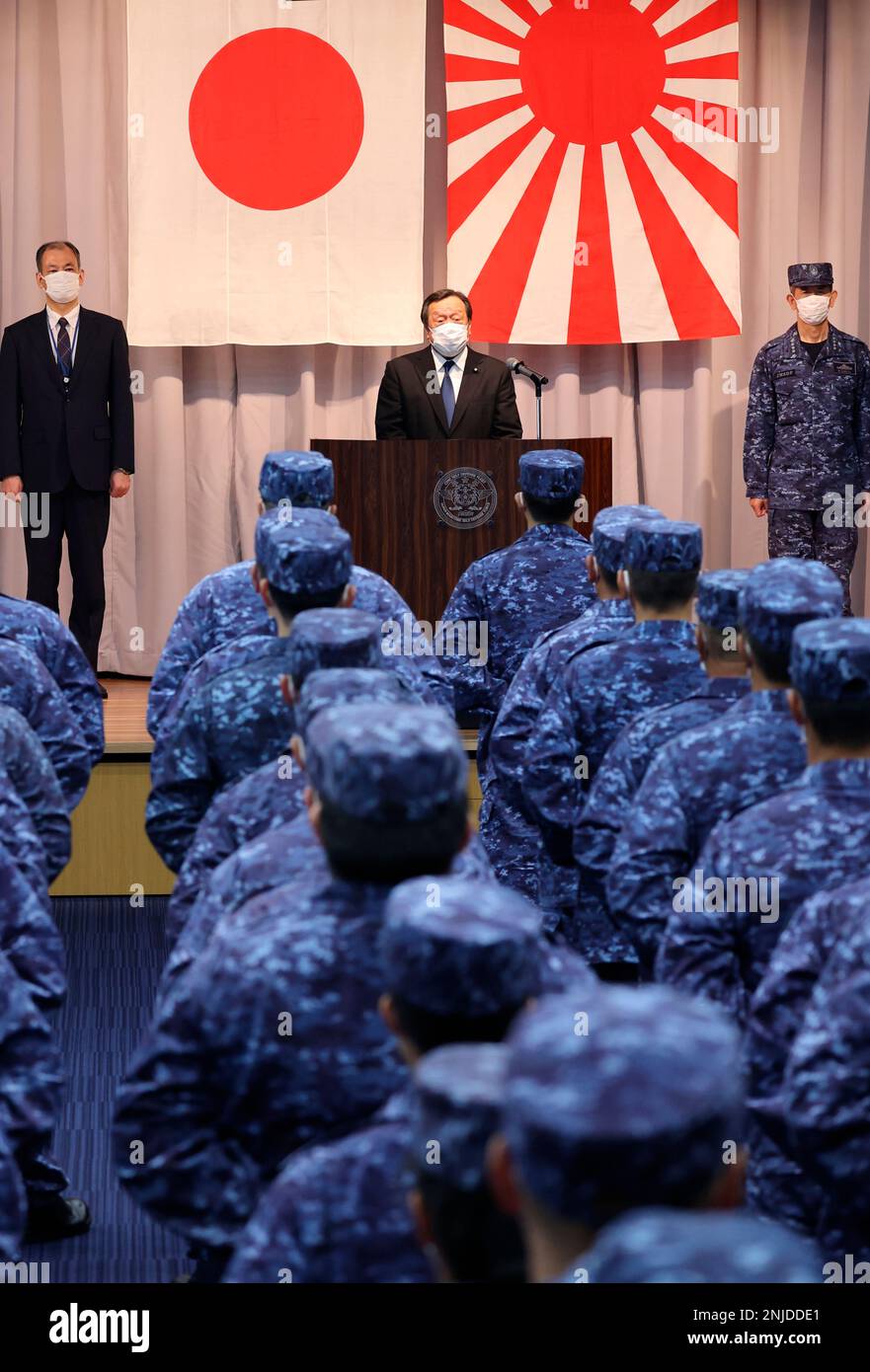 Japanese Defense Minister Yasukazu Hamada visit Japan Maritime Self ...