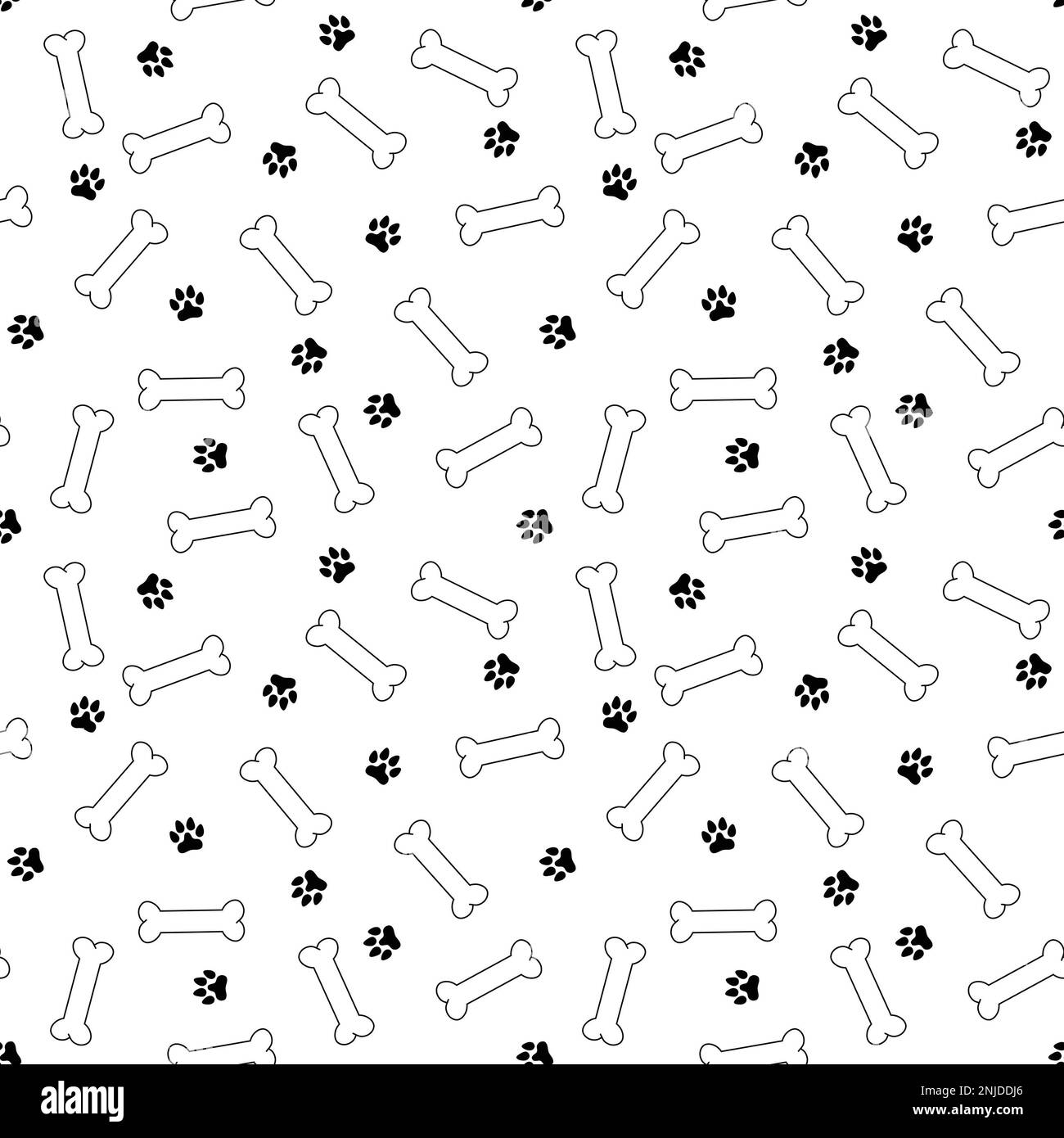 Cartoon animals seamless bones and dog pattern for wrapping paper and ...