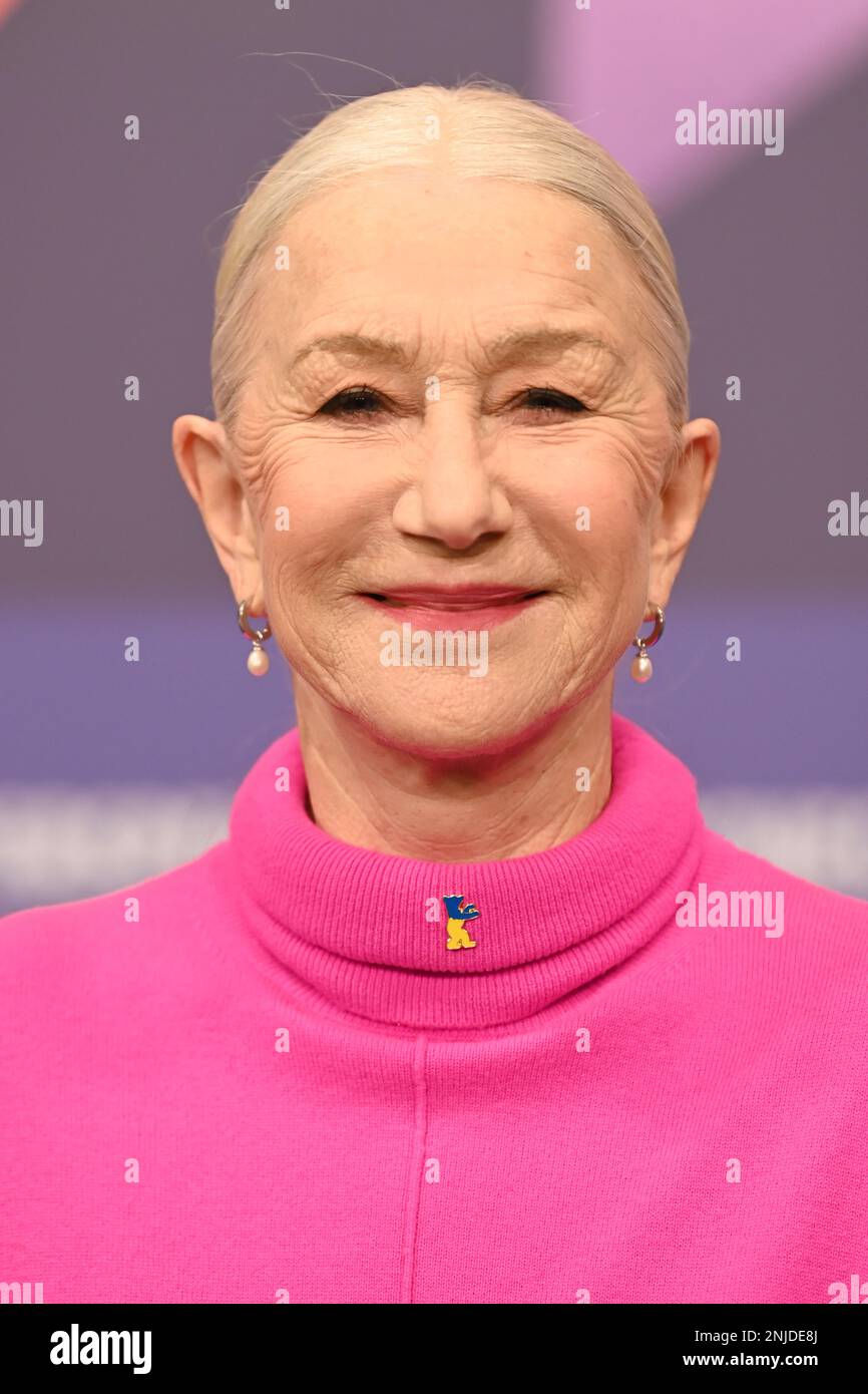 Berlin. Germany. Helen Mirren at the Golda press conference. Grand ...