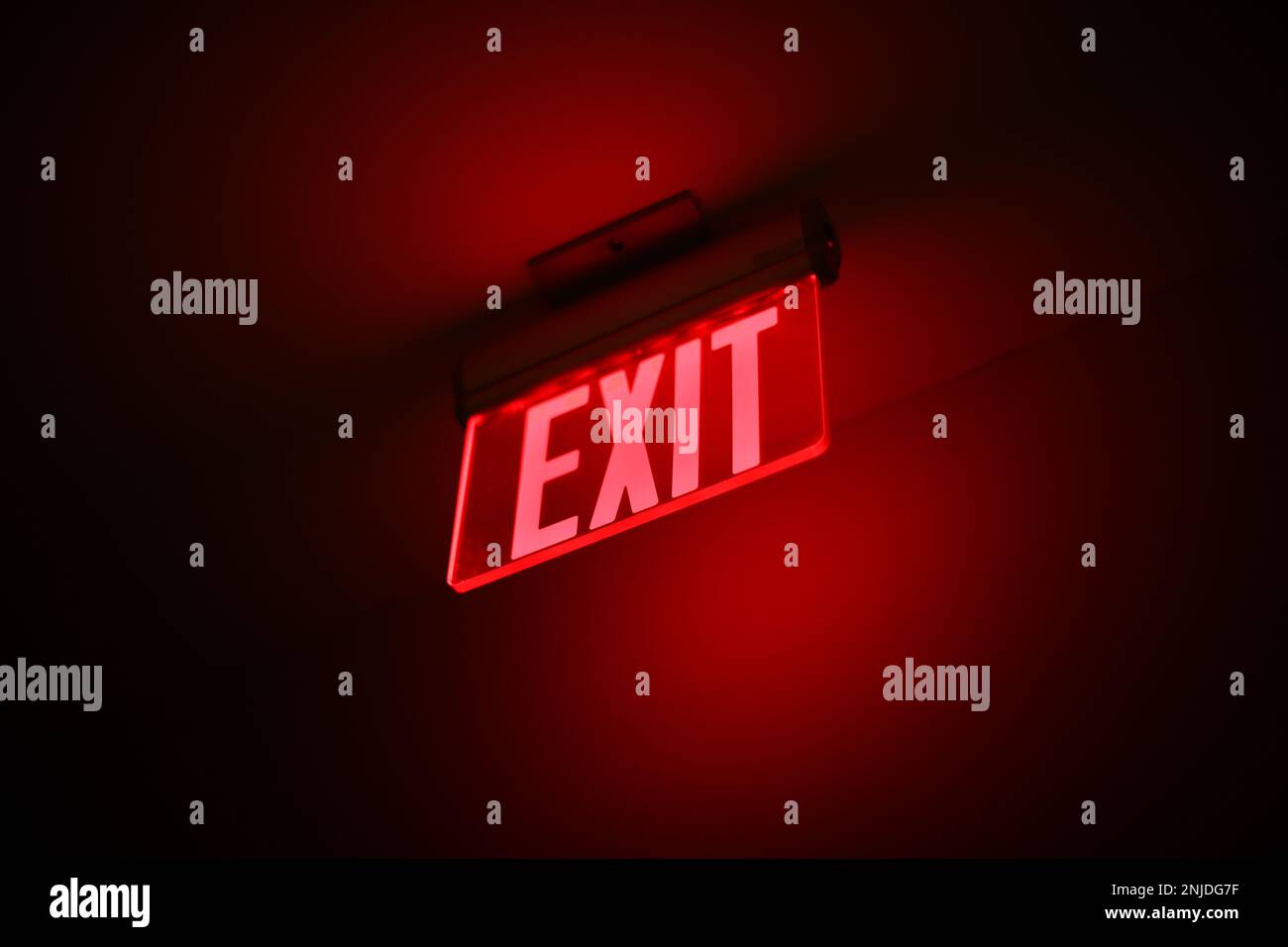 Red Neon Exit Sign