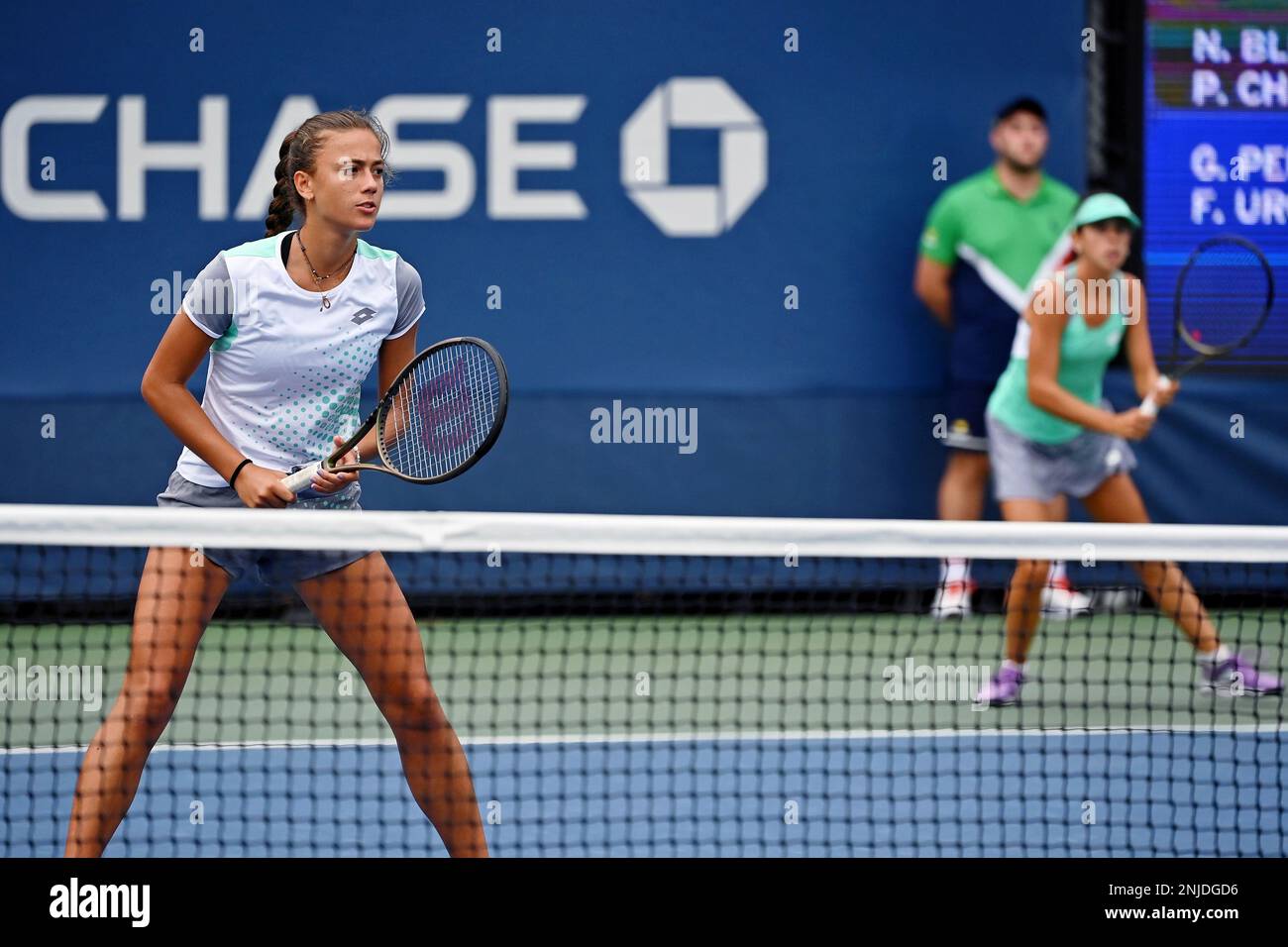Federica Urgesi and Georgia Pedone in action during a junior girls ...