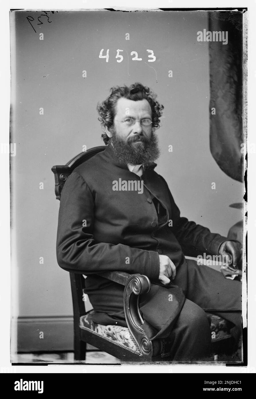 Portrait of Rev. Hopkins, a religious leader and figure in 19th-century ...