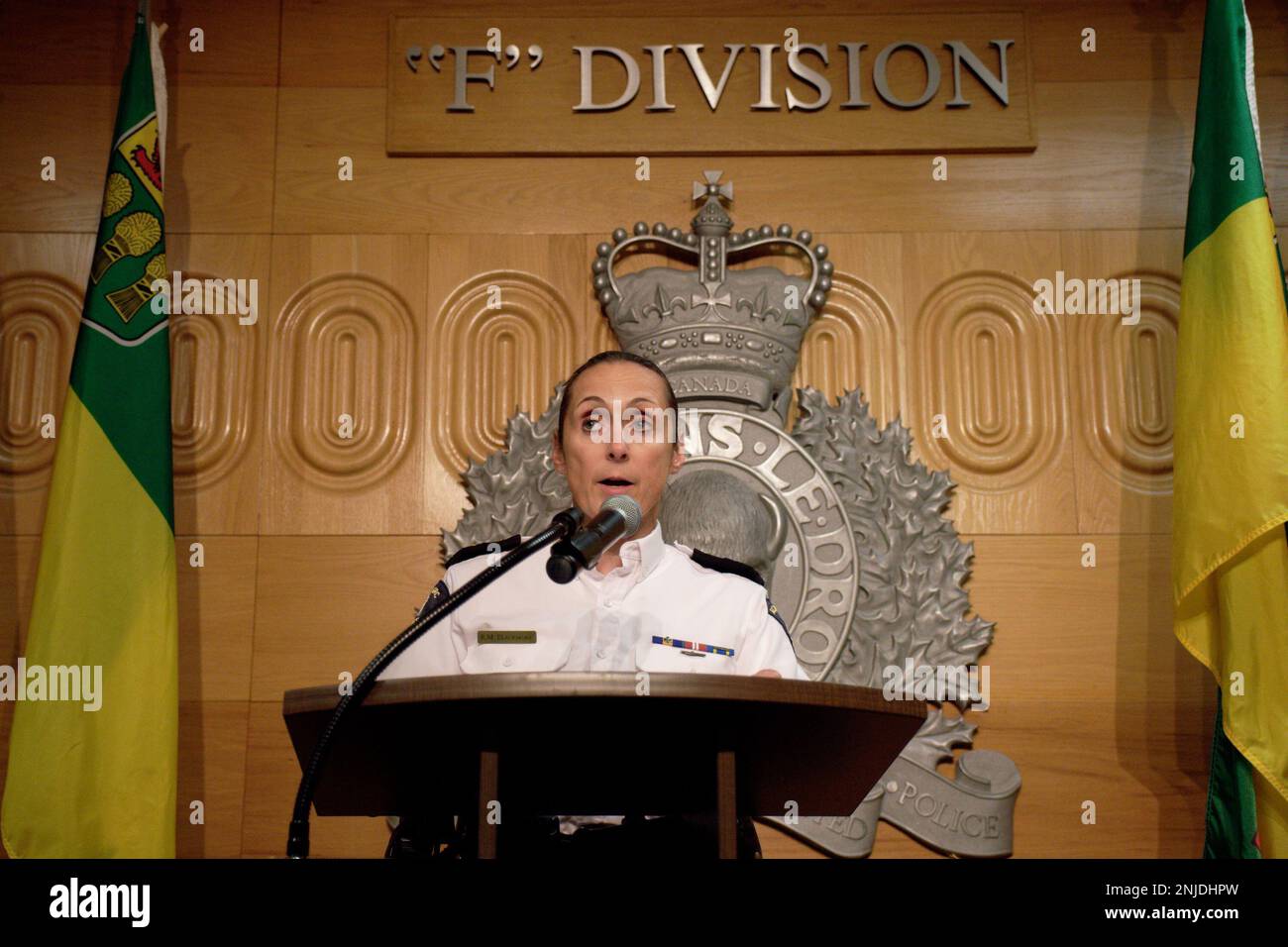 Assistant Commissioner Rhonda Blackmore speaks during a press ...