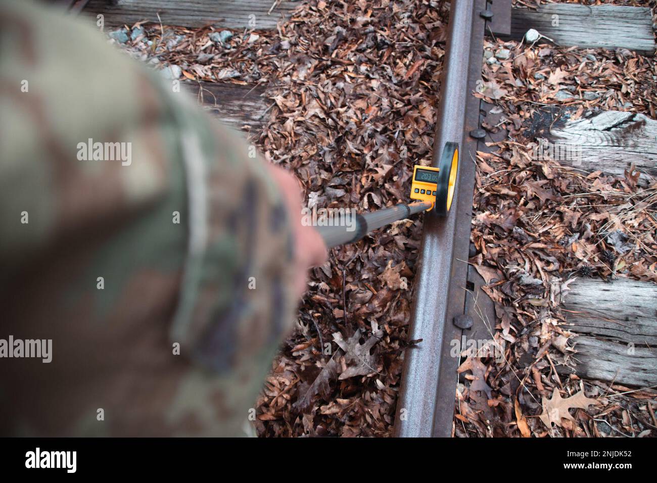 U.S. Army Reserve Sgt. John M. Tierney, a railway operations crewmember ...
