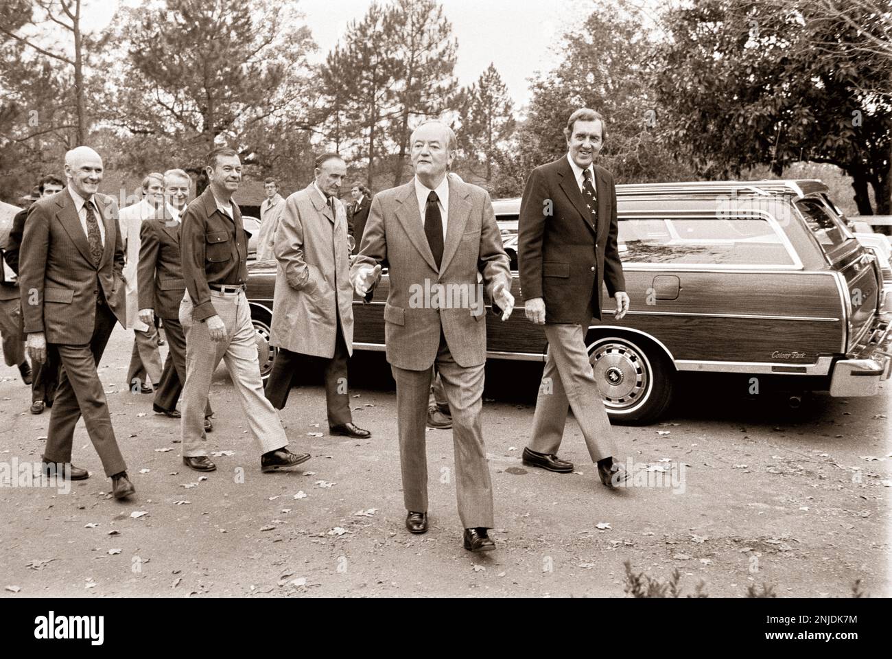 Former vice president Hubert Humphrey, Senator Edmund Muskie and other ...