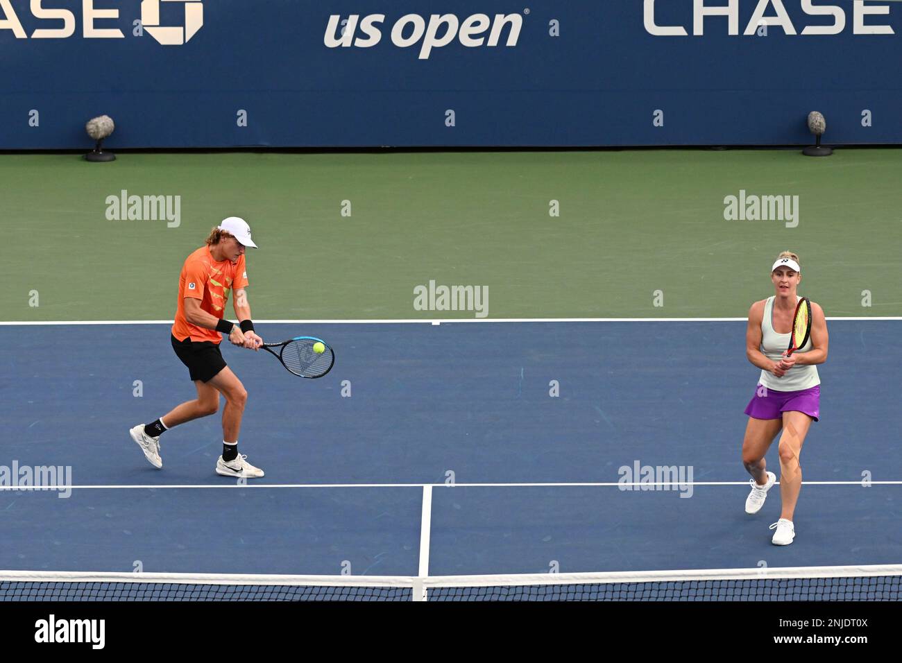 Max Purcell and Gabriela Dabrowski in action during a mixed doubles ...