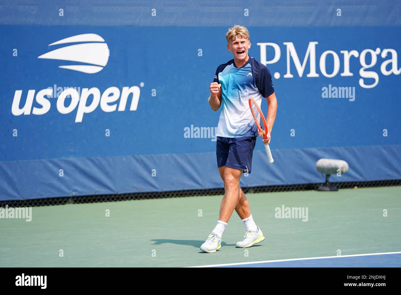 Olaf Pieczkowski in action during a junior boys' singles match at the ...