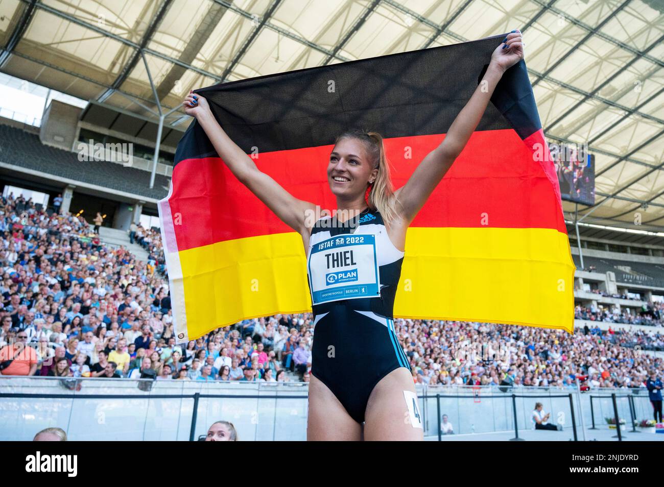 Luna Thiel wins the women's 400m race at the ISTAF Meeting at the ...