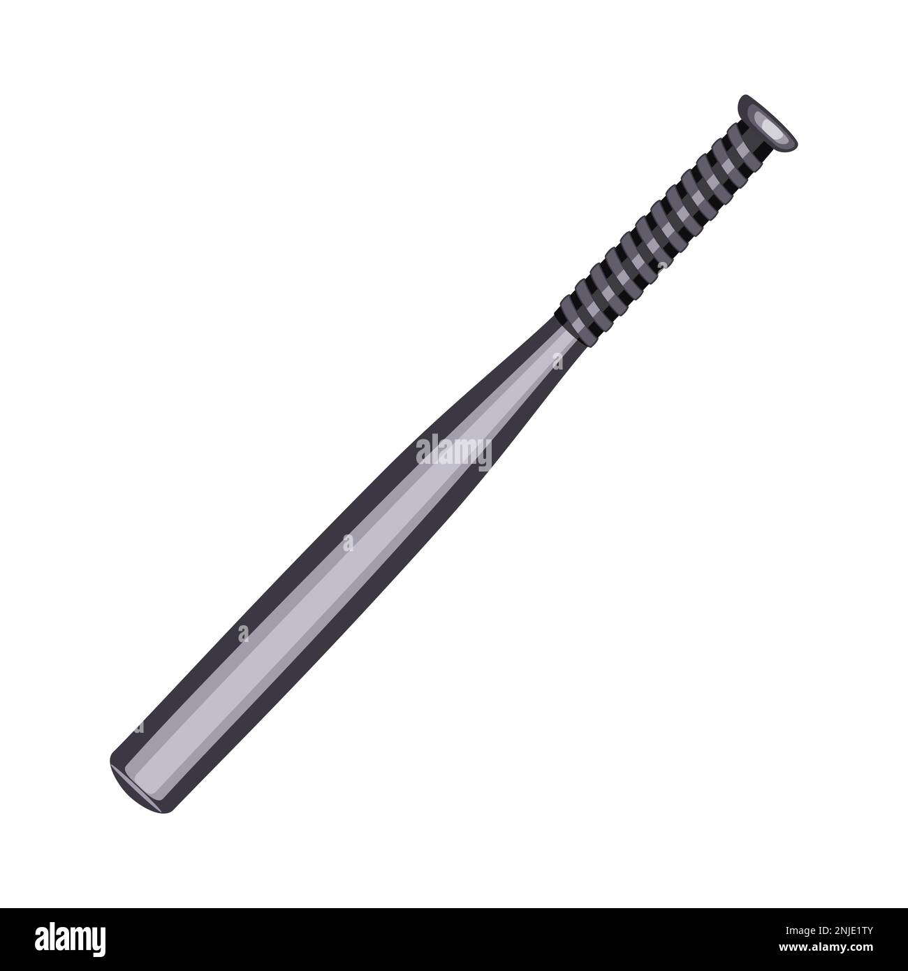 Baseball metal bat for playing in flat technique vector illustration ...