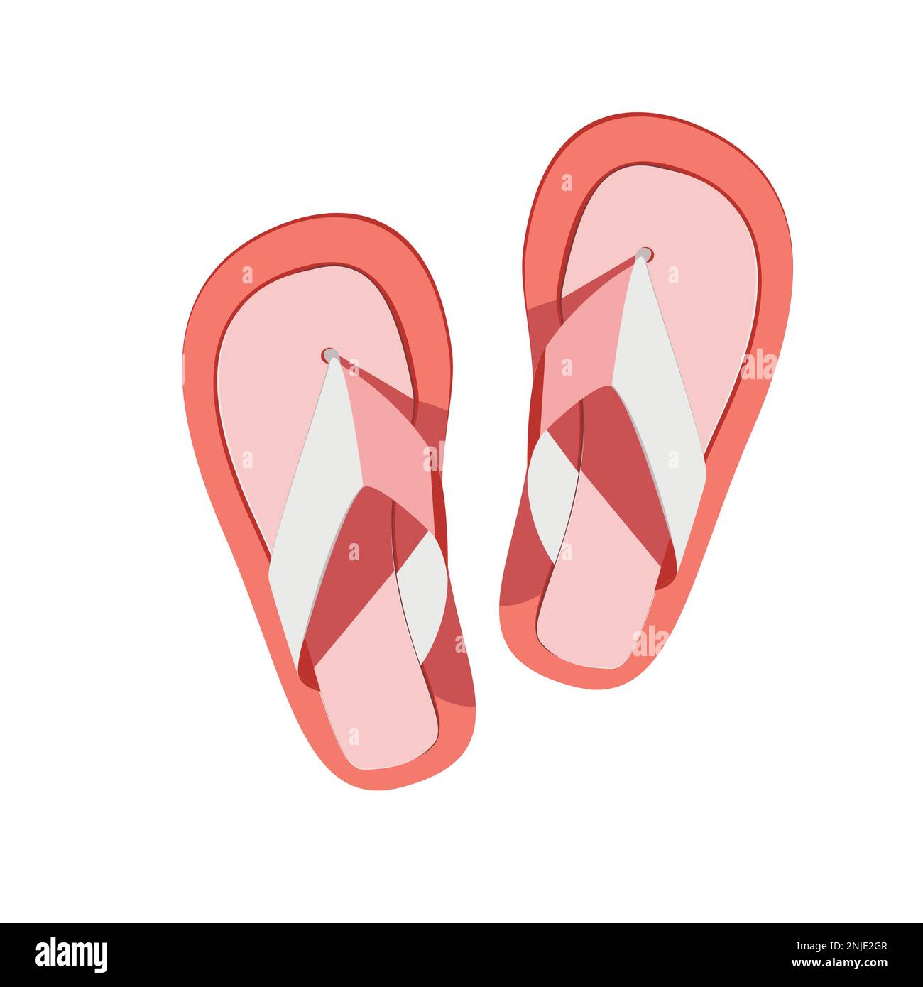 Fashionable beach flip flops in flat technique vector illustration Stock Vector Image & Art - Alamy