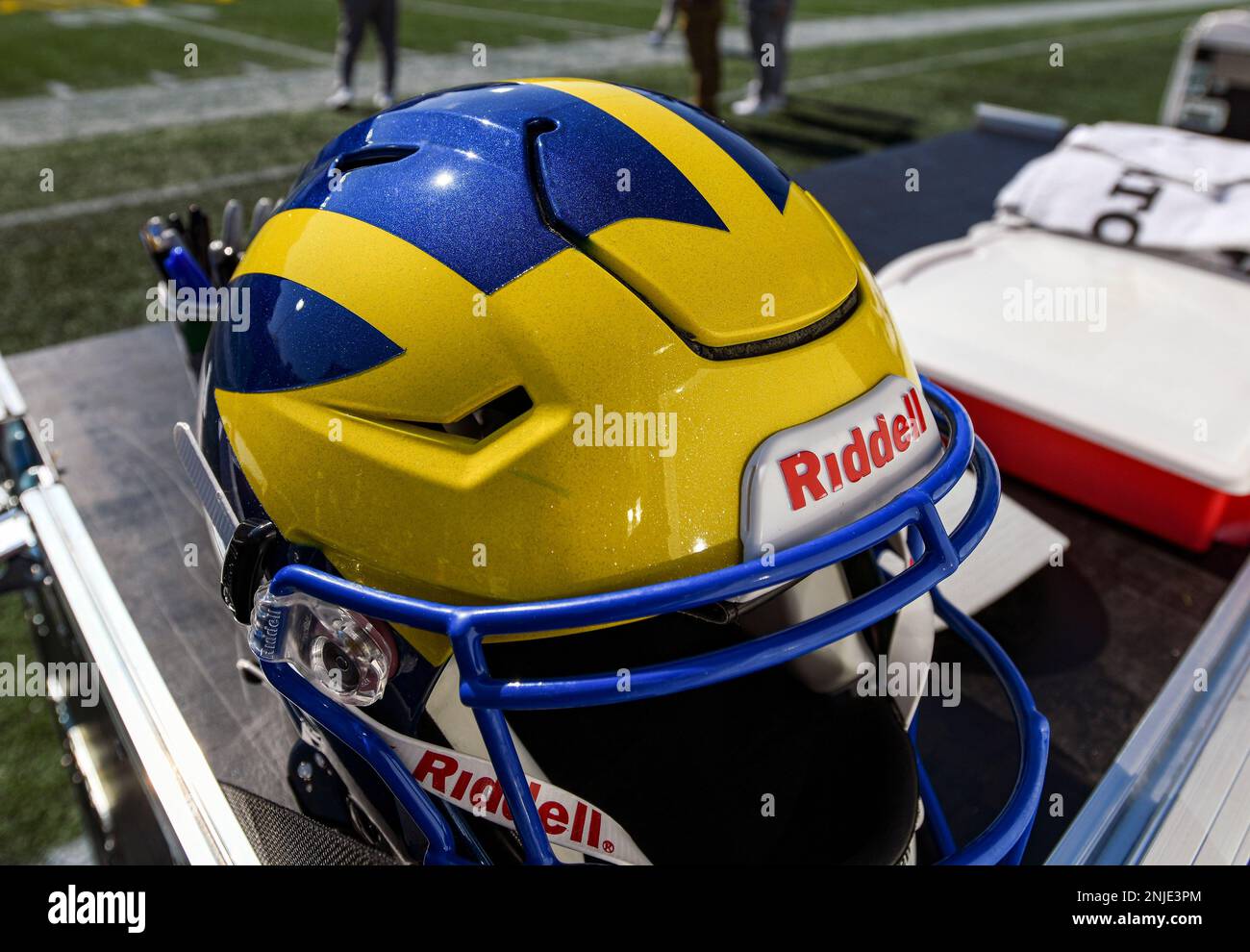 ANNAPOLIS, MD - SEPTEMBER 03: A view of the helmet of a Delaware ...