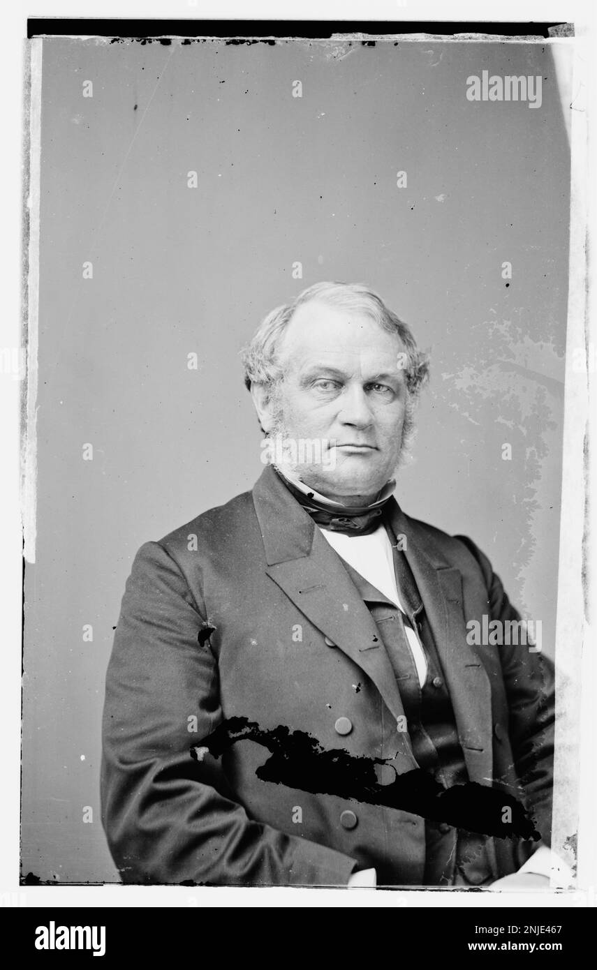 Portrait of Hon. Alexander Ramsey, a prominent figure, in the Library ...