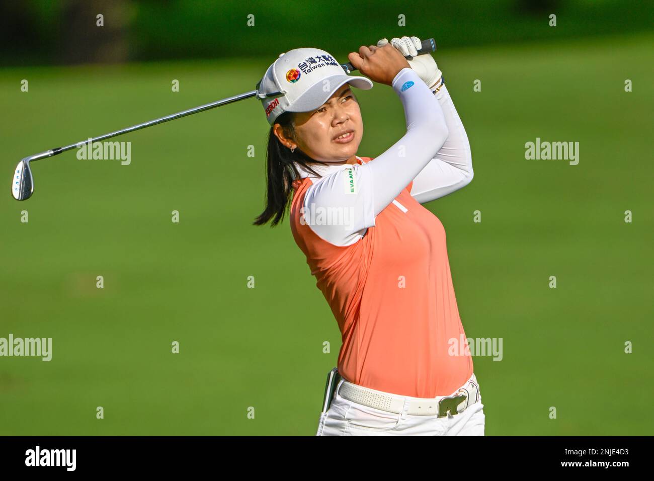 SYLVANIA, OH - SEPTEMBER 02: Wei-Ling Hsu (TPE) watches her approach ...