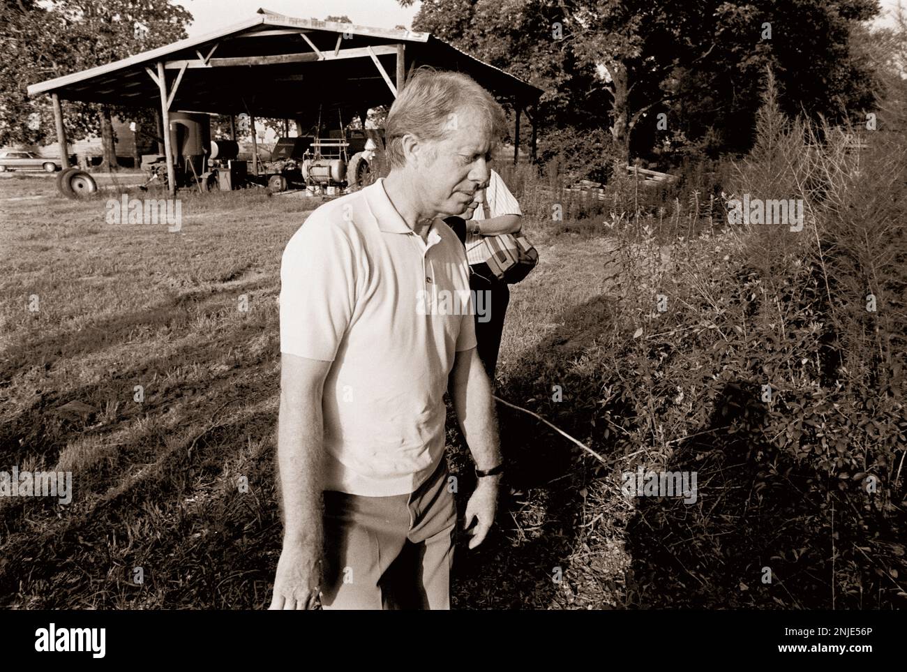 1976 Democratic Presidential candidate Jimmy Carter on his farm in ...