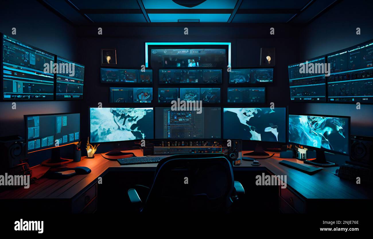 Multiple home computers hi-res stock photography and images - Alamy