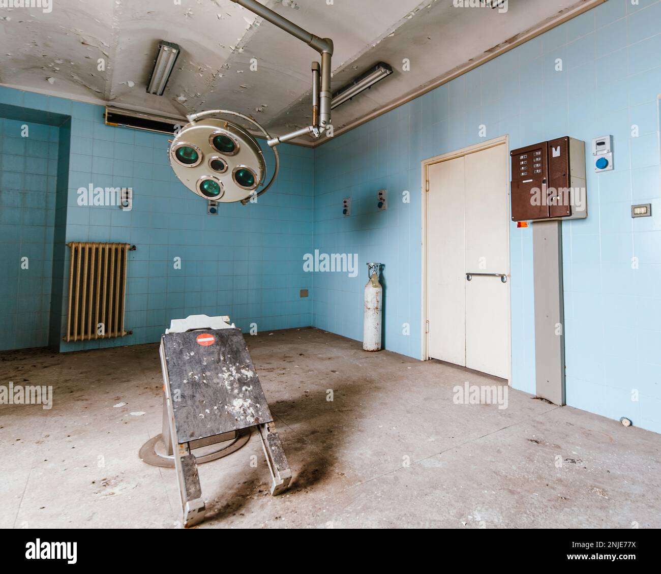 old surgery room, in an abandoned jail in italy Stock Photo - Alamy