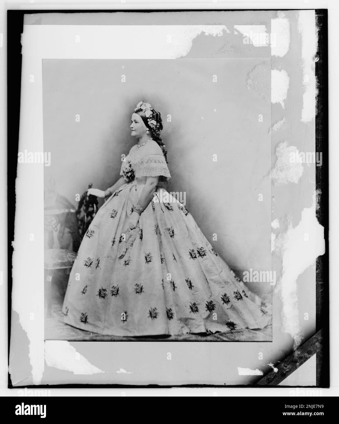 Portrait of Mary Todd Lincoln, wife of President Abraham Lincoln, who ...