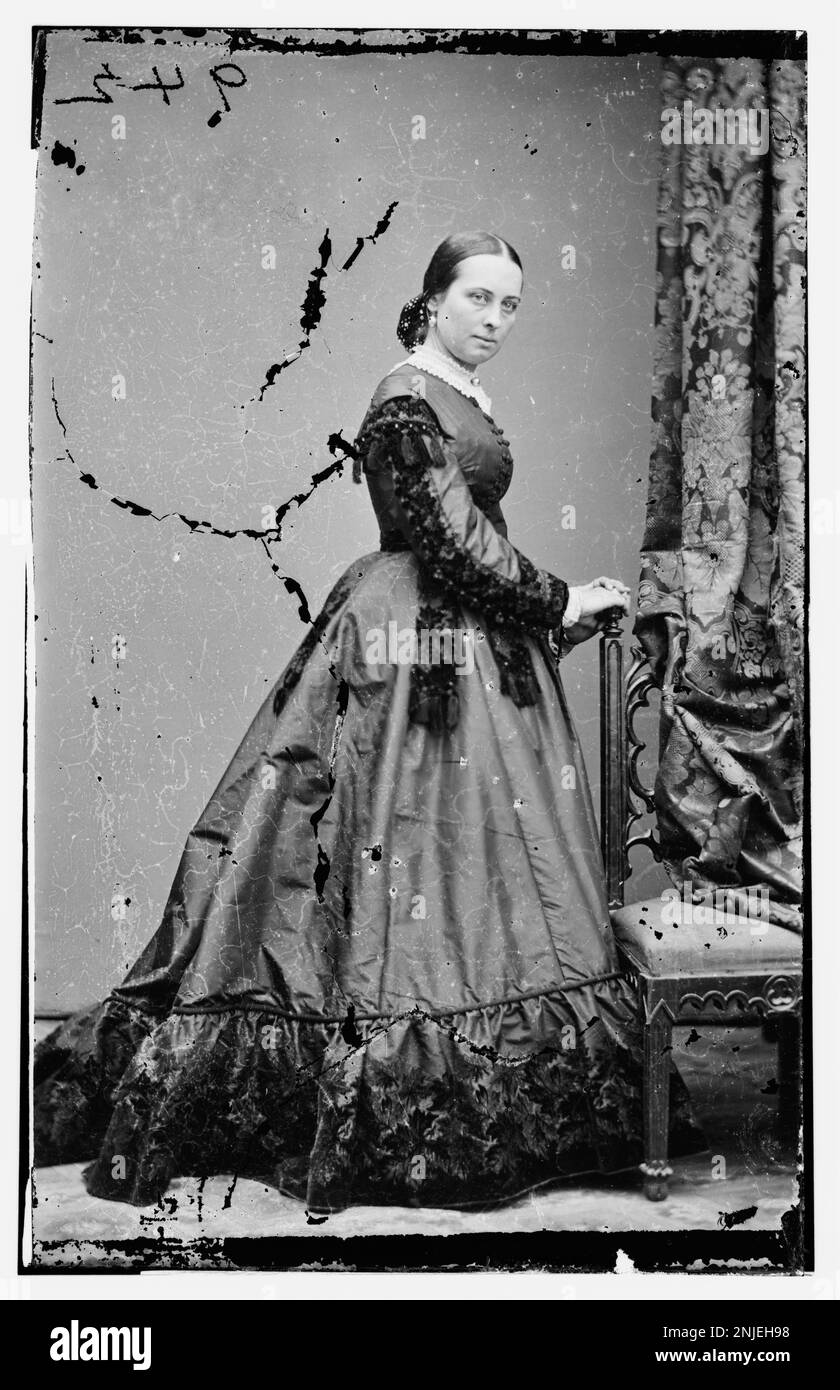 Portrait of Mrs. Chanfrau, a notable 19th-century woman featured in the ...