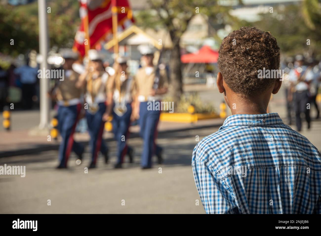 A Solomon Islander child observes the anniversary of the Battle of ...