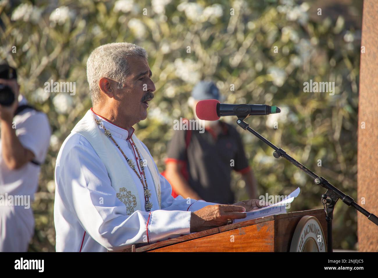 Archbishop Christopher M. Cardone delivers the invocation for the ...