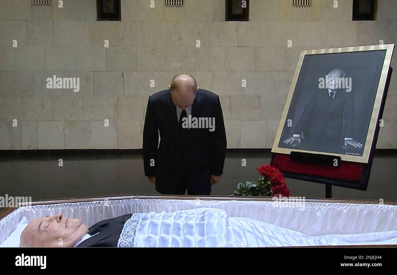 In this image from video provided by the Russian pool television on ...