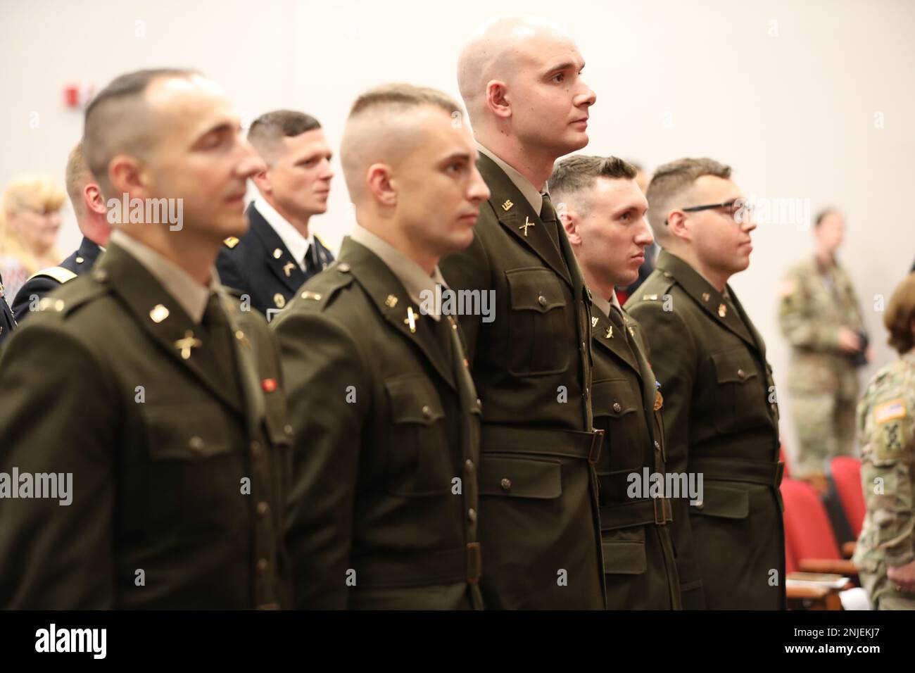 (Left to Right) Officer candidates Matthew Criado, Craig Furey, Josiah ...