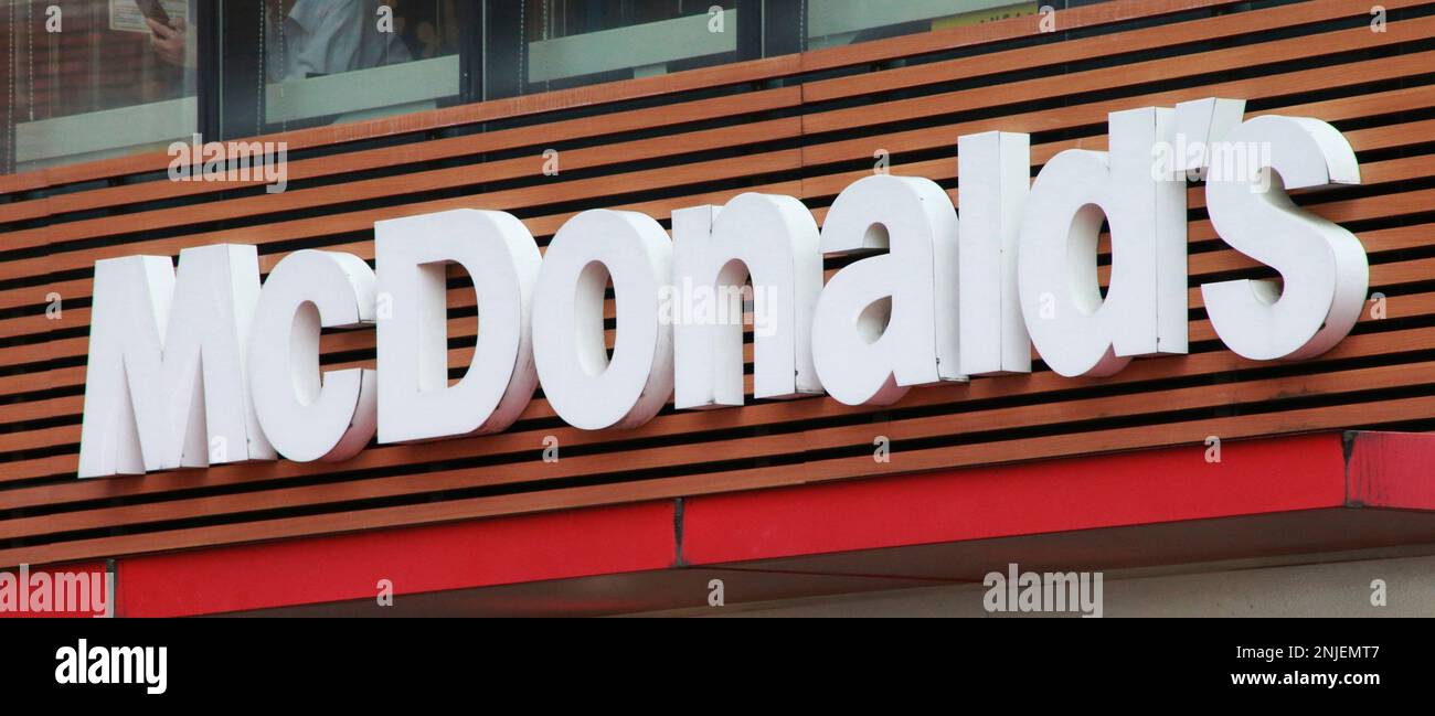 The trademark of McDonald's is seen in Shinjuku Ward, Tokyo on May 10 ...