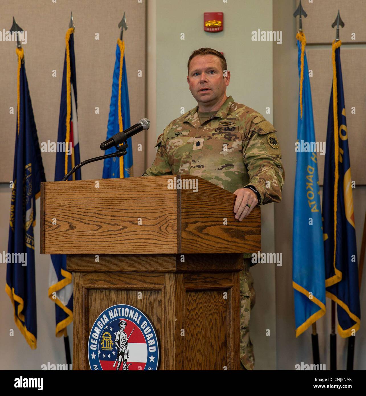 U.S. Army Lt. Col. Aaron Holt, battalion commander, Marietta-based ...