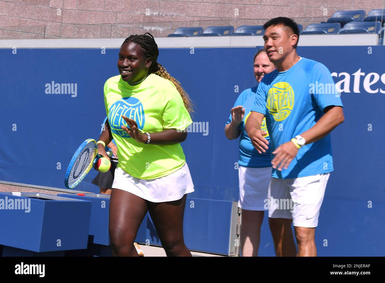Net Generation Activation during a men's doubles match at the 2022 US ...