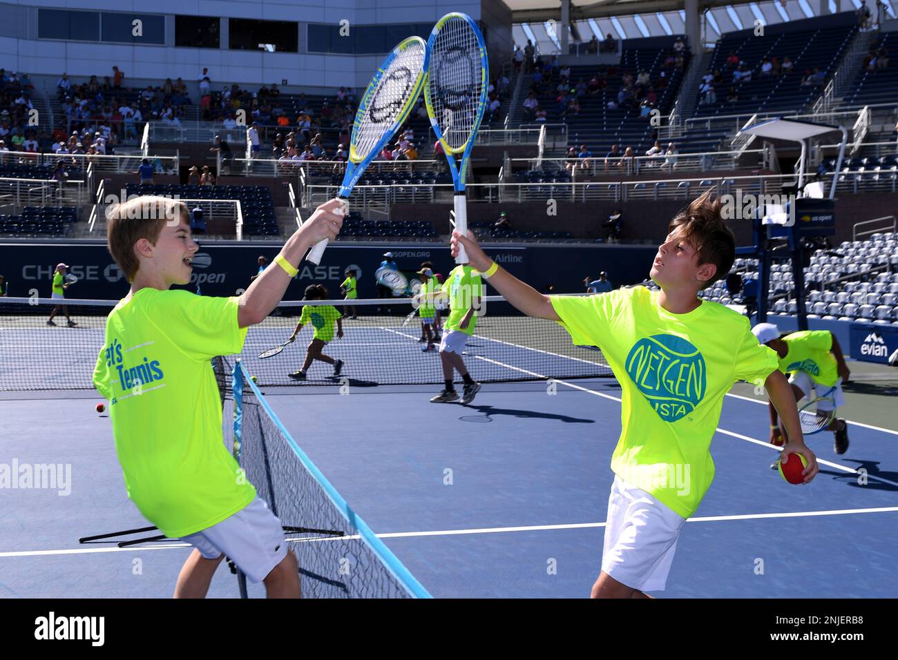 Net Generation Activation during a men's doubles match at the 2022 US ...