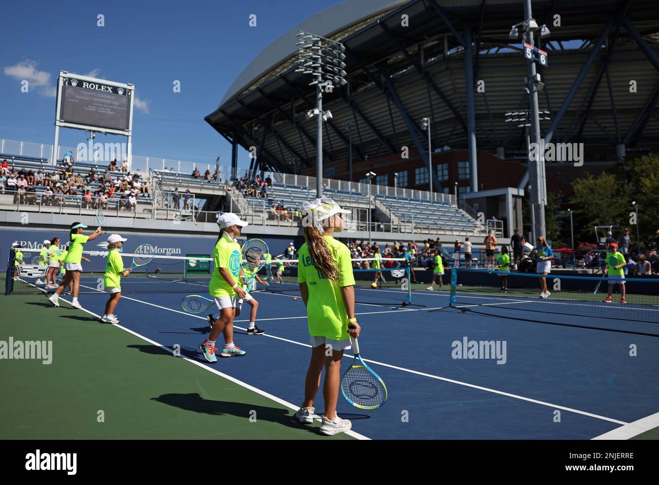 Net Generation activation during a men's singles match at the 2022 US ...