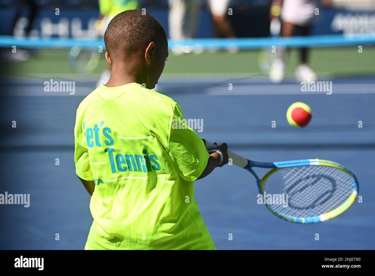 Net Generation activation during a women's singles match at the 2022 US ...