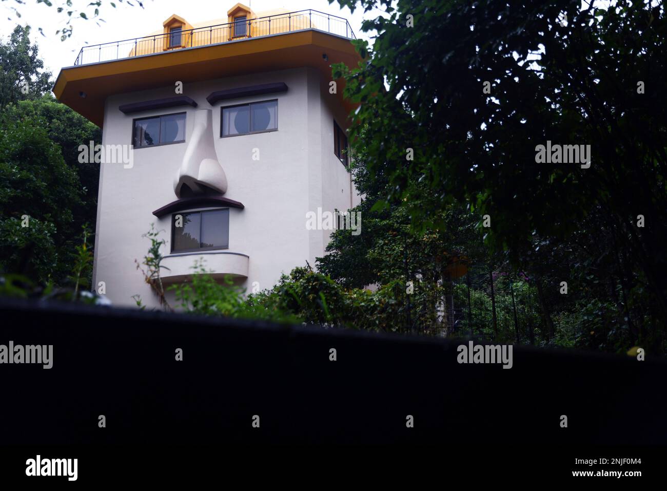 A house looks like a face in Inami Town, Wakayama Prefecture on ...