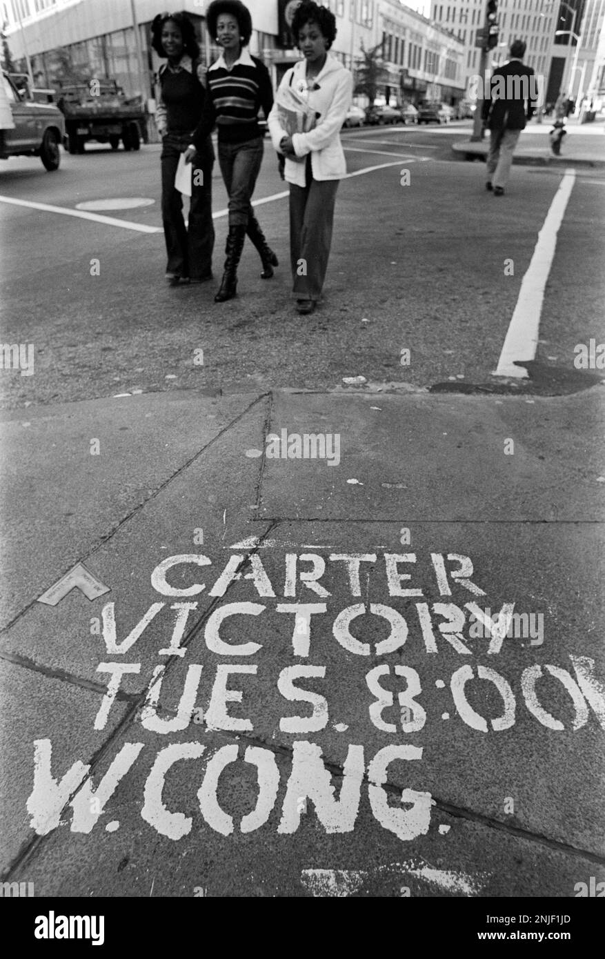 A painted sidewalk invitation to Jimmy Carter's Presidential Victory ...